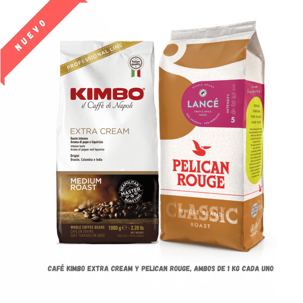 Pack 2 Kg Grano entero: Kimbo Extra Cream y Pelican Rouge Lance ...